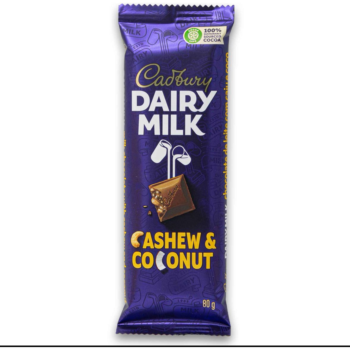 Cadbury Dairy Milk Cashew & Coconut 80g – THEPANTRY